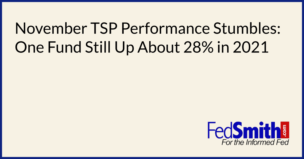 November TSP Performance Stumbles: One Fund Still Up About 28% In 2021 ...